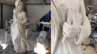 Jane Austen statue design unveiled in Basingstoke - BBC News