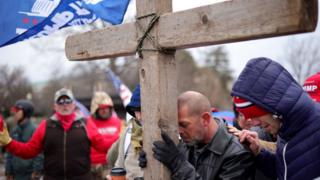 Trump's Christian supporters and the march on the Capitol - BBC News
