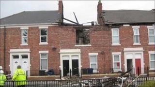 Man injured in suspected gas blast in Newcastle - BBC News