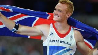 Greg Rutherford Milton Keynes 'Leaping Man' statue completed - BBC News