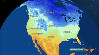 Big freeze shatters North America temperature records - BBC News
