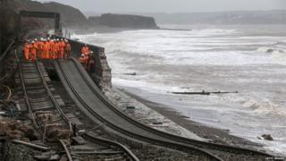 Pictures: Devon coast battered by storm - BBC News