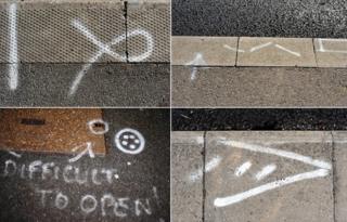 What do those squiggles on the pavement actually mean? - BBC News