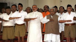 The Hindu hardline RSS who see Modi as their own - BBC News
