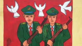 The colourful propaganda of Xinjiang - BBC News