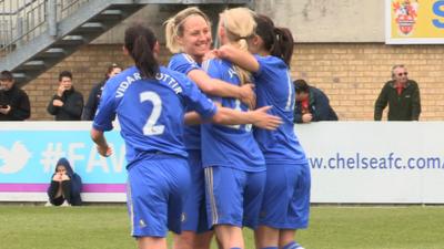 Women's Super League: Sofia Jakobsson curler sends Chelsea top - BBC Sport