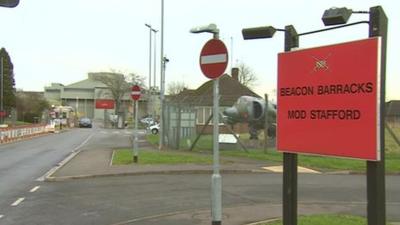 Plan for 300 soldier homes at Stafford's Beacon Barracks - BBC News