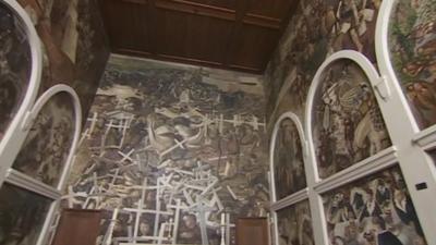 WWI Sandham Memorial Chapel reopens - BBC News