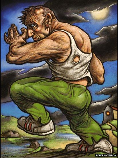 Peter Howson's new work 'From Death to Life' on display - BBC News