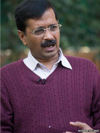 Arvind Kejriwal: The politician with a hole in his sweater - BBC News