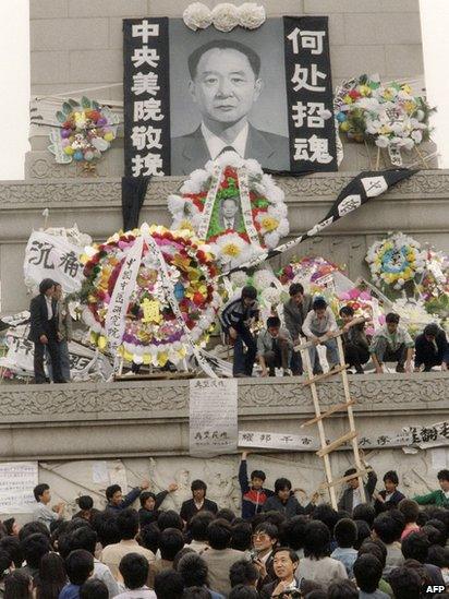 In pictures: Beijing's Tiananmen Square protests - BBC News