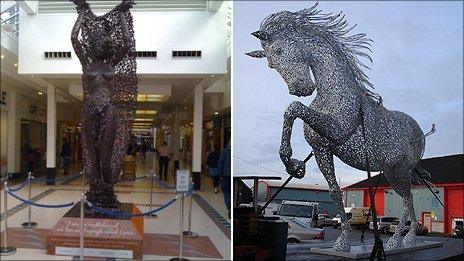 Sculptures to revamp Clyde towns - BBC News