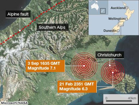 Christchurch quake mapped from space - BBC News