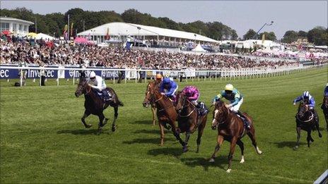 Epsom Derby race used to promote Surrey borough - BBC News