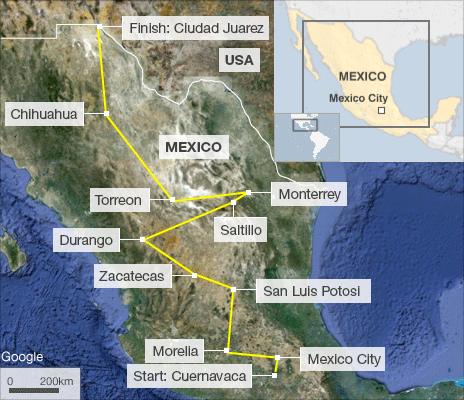 Mexico drugs war: Relatives march to demand justice - BBC News