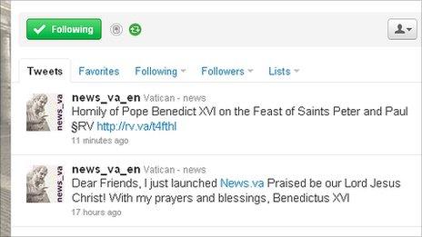 'I just launched' - Pope Benedict sends first tweet - BBC News