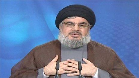 Hezbollah leader Nasrallah makes rare public appearance - BBC News