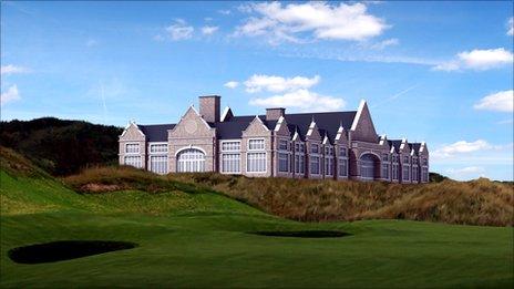 Images show planned Donald Trump golf clubhouse - BBC News