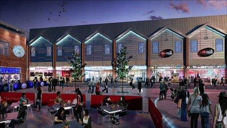 Fountains plan for Gloucester city centre square unveiled - BBC News