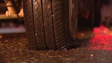 Tyre slashing attack 'probably anti-social behaviour' - BBC News