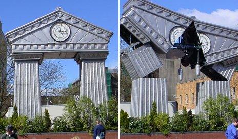 Newport mechanical clock gets new home in Llanwern - BBC News