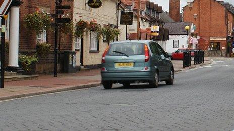 Chirk's Church Street cobbles to be removed - BBC News