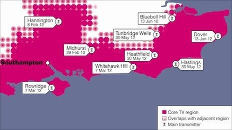 TV digital switchover in West Sussex, East Sussex and Kent - BBC News