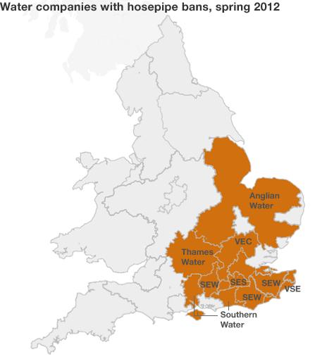 What does hosepipe ban mean in south and east England? - BBC News