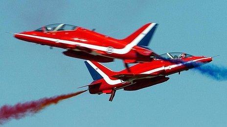 Highs and lows: Behind the scenes with the Red Arrows - BBC News