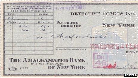 Cheque that bought Superman rights sold for super price - BBC News