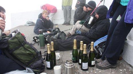 Croagh Patrick wedding for adventurous couple - BBC News
