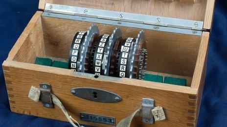 Enigma cogs 'found in cupboard' reunited with machine - BBC News
