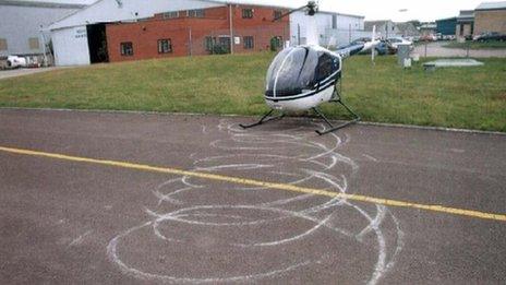 Helicopter spun six times in Gloucestershire Airport landing - BBC News