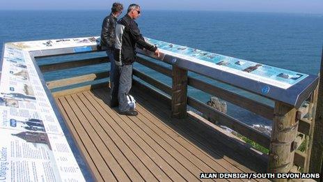 Hallsands cliff viewing platform reopens - BBC News