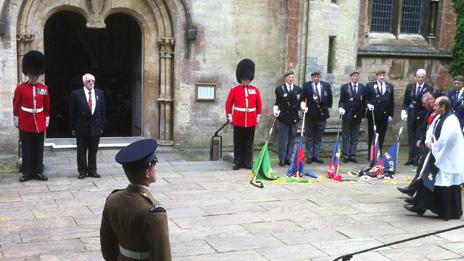 Llandaff Cathedral funeral for Guardsman Craig Roderick - BBC News