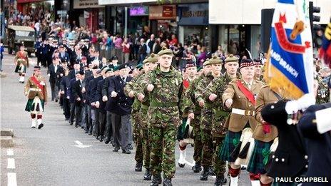 Inverness games and armed forces day held - BBC News