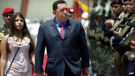 Hugo Chavez in Brazil on first foreign trip in a year - BBC News
