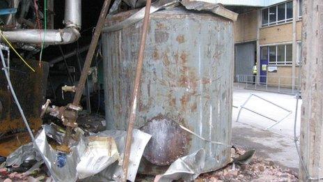 Man injured in Leek food factory explosion - BBC News