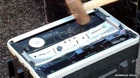 Music equipment destruction by Norfolk Police criticised - BBC News