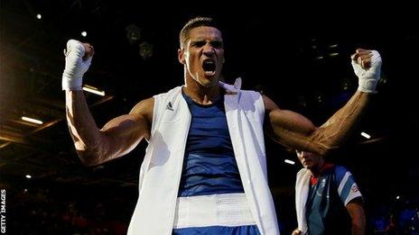 Anthony Ogogo: Boxer turned wrestler on AEW Wembley show - BBC News