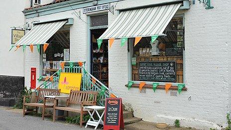 Itteringham Community Shop celebrates 370 years of trade - BBC News