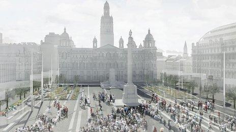 George Square revamp: Six designs on display - BBC News