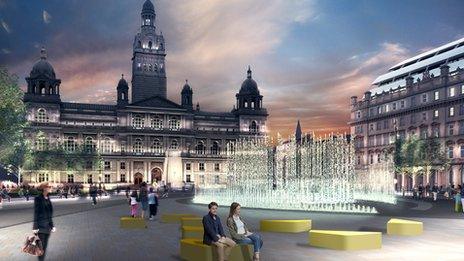 George Square revamp: Six designs on display - BBC News