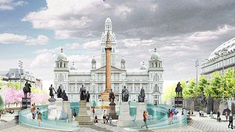 George Square revamp: Six designs on display - BBC News