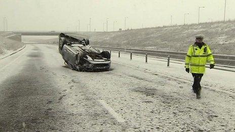 Heavy snow doubles Norfolk road accidents - BBC News