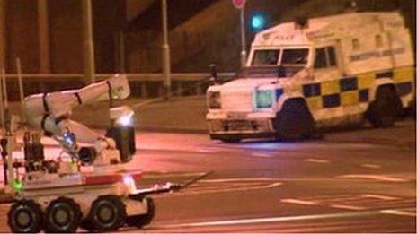 Pipe bomb thrown at police in Belfast 'reckless bid to kill' - BBC News