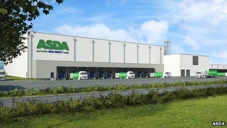 Avonmouth Asda distribution depot work starts - BBC News