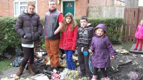 Girl, 12, 'saved siblings from fire' at Manchester home - BBC News