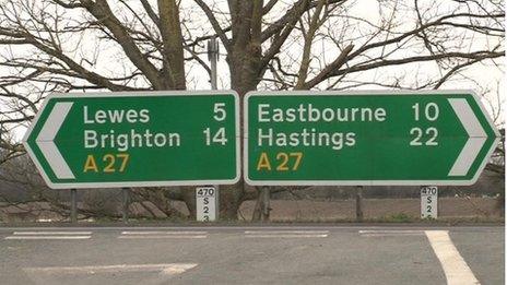 A27: Multimillion-pound shared pathway officially opened - BBC News