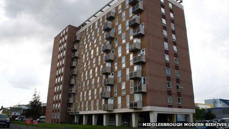 Middlesbrough buildings recreated as beehives - BBC News